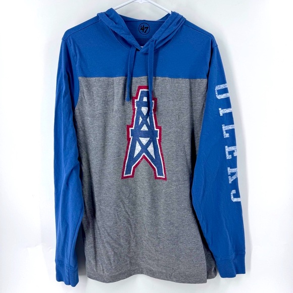 47 | Shirts | Retro Houston Oilers 47 Blue Apparel With Logo ...